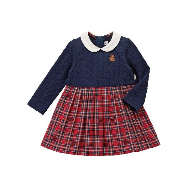 ZOZO問い合わせ番号:65426109ショップ:MIKI HOUSE，ミキハウスブランド:MIKI HOUSE，ミキハウス商品名:ベアチェックワンピースカテゴリ:ワンピース/ドレス>ワンピースブランド品番:13-1901-571(1...