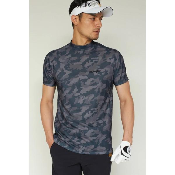 『タイムセール実施中』ZOZO問い合わせ番号:65564824ショップ:TORNADO MART，トルネードマートブランド:HIGH STREET，ハイストリート商品名:HIGH ST. GOLF∴カモ柄ハニカム鹿の子モックネックシャツ ＜...