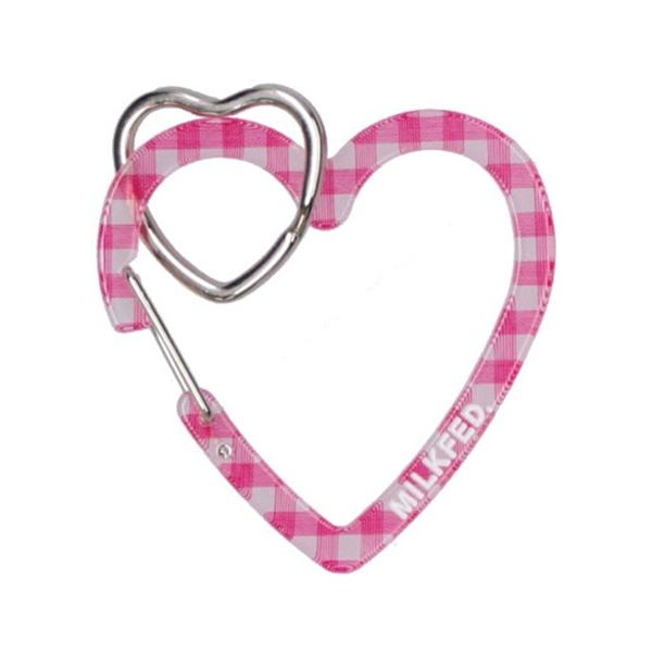 ZOZO問い合わせ番号:65566739ショップ:MILKFED.，ミルクフェドブランド:MILKFED.，ミルクフェド商品名:NEO HEART CARABINER GINGHAM/ギンガムチェック/ハート カラビナ/キーホルダーカテゴリ...