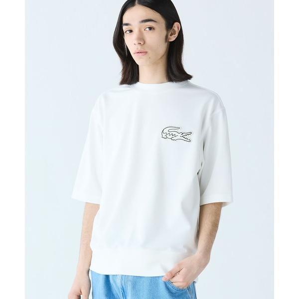 ZOZO問い合わせ番号:65716895ショップ:LACOSTE，ラコステブランド:LACOSTE，ラコステ商品名:オーバーサイズクロックエンブレム 半袖スウェットカテゴリ:トップス>スウェットブランド品番:SH058LJ-99素材:...