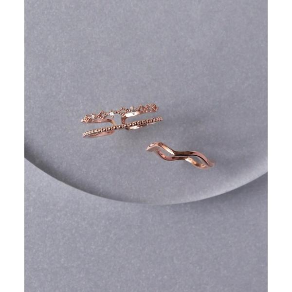 ZOZO問い合わせ番号:66014883ショップ:JEWEL ADDICT，ジュエルアディクトブランド:Phoebe，フィービィー商品名:【サイズ調整可能】フェミニンプレイスドビジューセットリングカテゴリ:アクセサリー>リングブランド...