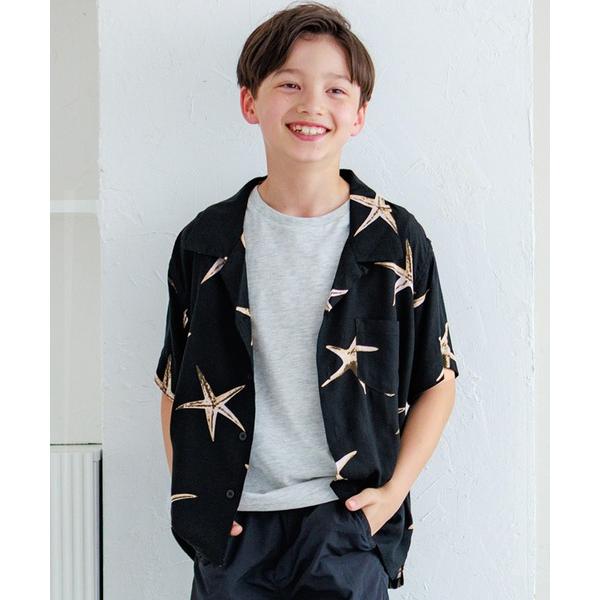 ZOZO問い合わせ番号:66016044ショップ:coca，コカブランド:coca（coca），コカ商品名:キッズ　親子お揃いレーヨンヒトデ柄シャツカテゴリ:トップス>シャツ/ブラウスブランド品番:26-220321301-13素材:...