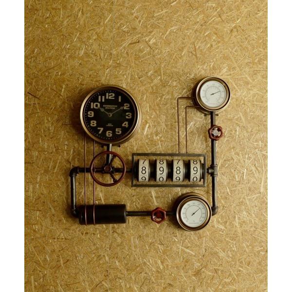 ZOZO問い合わせ番号:66079199ショップ:entre square，アントレスクエアブランド:entre square，アントレスクエアー商品名:Steampunk/ウォールクロック with ダイアル ブラックカテゴリ:インテリア...