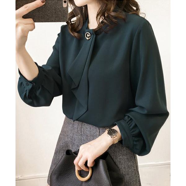 『タイムセール実施中』ZOZO問い合わせ番号:66312251ショップ:Amulet，アミュレットブランド:Amulet，アミュレット商品名:【お気に入り2万人突破】ボウタイブラウス 長袖｜きれいめ通勤トップスカテゴリ:トップス>シャ...