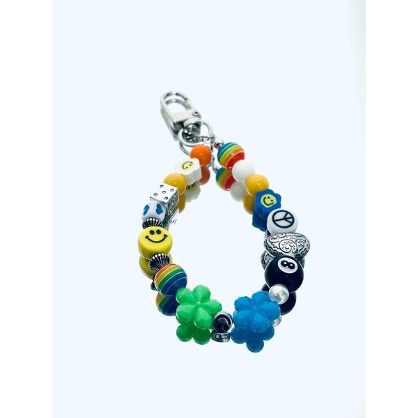 『セール実施中』ZOZO問い合わせ番号:66782724ショップ:TONE，トーンブランド:1004ST，イチマルマルヨンエスティー，tone，トーン商品名:【1004ST】スマイル ピースマークビーズ パール キーホルダー (MA)カテゴ...