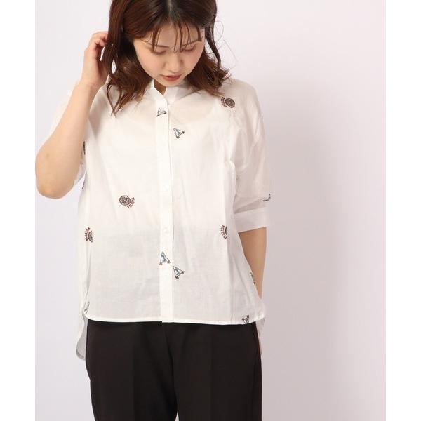 ZOZO問い合わせ番号:66852017ショップ:FUNALIVE，ファンアライブブランド:Quelle Chance，ケルシャンス，FUNALIVE，ファンアライブ商品名:Quelle chance カレッジロゴ刺繍5分袖シャツカテゴリ:...