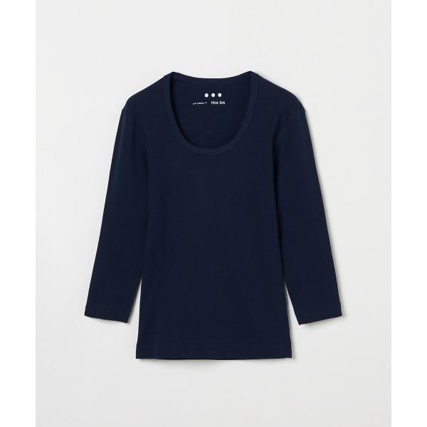 ZOZO問い合わせ番号:67120533ショップ:three dots，スリードッツブランド:three dots，スリードッツ商品名:ジェシカ七分袖カテゴリ:トップス>Tシャツ/カットソーブランド品番:AG4S041Y素材:綿100...