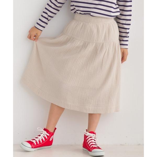 『タイムセール実施中』ZOZO問い合わせ番号:67124080ショップ:OMNES，オムネスブランド:OMNES，オムネス商品名:キッズダブルガーゼスカートカテゴリ:スカート>スカートブランド品番:7122-8034素材:(表地）綿　...