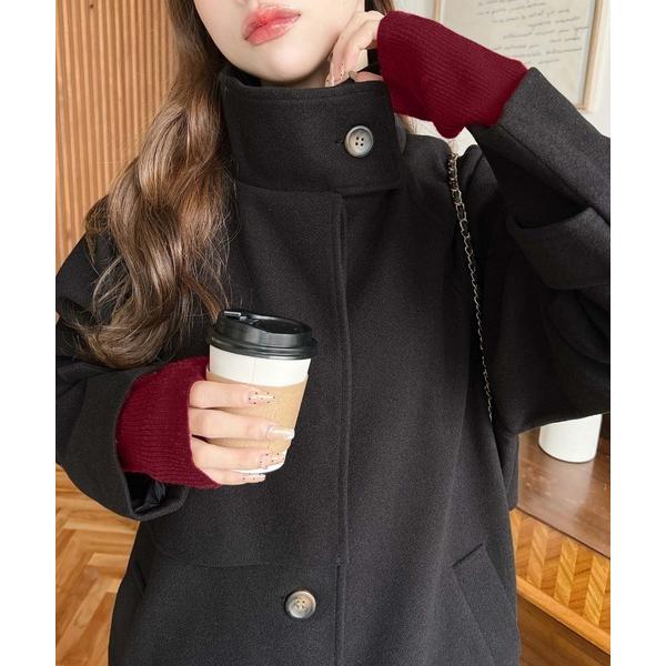 『セール実施中』ZOZO問い合わせ番号:67326861ショップ:moment+，モーメントプラスブランド:moment+，モーメントプラス商品名:【累計販売枚数1万枚突破！】ニットメルトンスタンドカラーケープコートカテゴリ:ジャケット/ア...