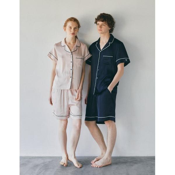 ZOZO問い合わせ番号:67427996ショップ:HIPSHOP，ヒップショップブランド:SLEEPY SLEEPY，スリーピースリーピー商品名:ヴィンテージサテン半袖ショートパンツ【ペアパジャマ/限定BOX付】／SLEEPY SLEEPY...