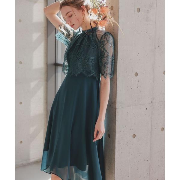 ZOZO問い合わせ番号:67432332ショップ:Dorry Doll，ドリードールブランド:Dorry Doll，ドリードール商品名:プチハイネックフレアレーススリーブフィッシュテールワンピースカテゴリ:ワンピース/ドレス>ドレスブ...