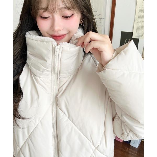 『タイムセール実施中』ZOZO問い合わせ番号:67807541ショップ:moment+，モーメントプラスブランド:moment+，モーメントプラス商品名:【累計販売枚数2万枚突破！】えりファーマットポリエステルダイヤキルトエコダウンブルゾン...