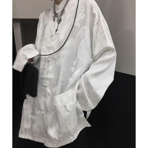 ZOZO問い合わせ番号:67910000ショップ:Auntie Rosa，アンティローザブランド:SEN TOKYO，セントーキョー商品名:一枚で主役な上級見え。サテンタッチ チャイナデザインシャツ 長袖カテゴリ:トップス>シャツ/ブ...