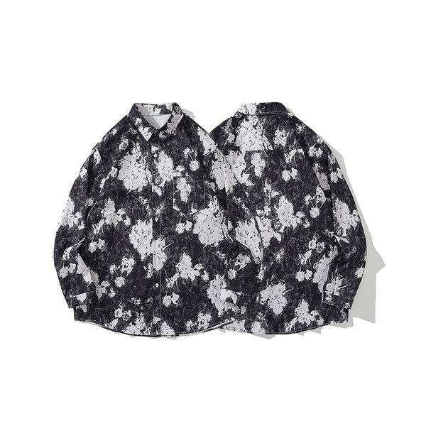 『セール実施中』ZOZO問い合わせ番号:67946677ショップ:aimoha，アイモハブランド:aimoha，アイモハ商品名:【HOOK】古着風総柄デザイン 長袖シャツカテゴリ:トップス>シャツ/ブラウスブランド品番:SSH22Fa...
