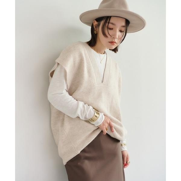 『タイムセール実施中』ZOZO問い合わせ番号:68256603ショップ:Bonjour Sagan，ボンジュールサガンブランド:Bonjour Sagan，ボンジュールサガン商品名:ディープVネックニットベストカテゴリ:トップス>ベス...