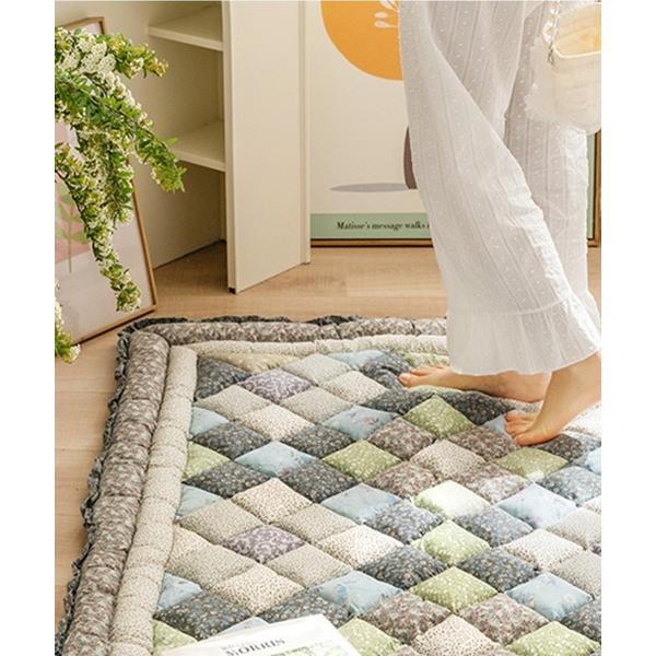 『タイムセール実施中』ZOZO問い合わせ番号:68283557ショップ:aimoha，アイモハブランド:aimoha，アイモハ商品名:コットンキルティングふわふわフロアマットカテゴリ:インテリア>ラグ/マットブランド品番:sjdK37...