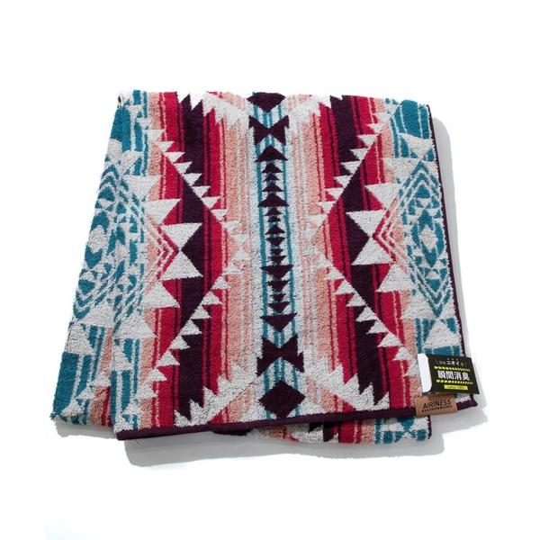 ZOZO問い合わせ番号:68362831ショップ:go slow caravan，ゴースローキャラバンブランド:go slow caravan，ゴースローキャラバン商品名:AIRINESS/エアリネス　スクロール ラグタオル 90x150カ...