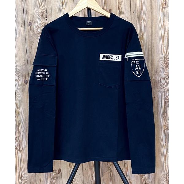 ZOZO問い合わせ番号:68436454ショップ:TopIsm，トップイズムブランド:AVIREX，アヴィレックス，TopIsm，トップイズム商品名:フェイドウォッシュ 長袖 ファティーグ Tシャツカテゴリ:トップス>Tシャツ/カット...