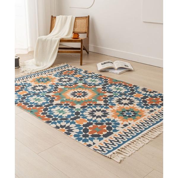 『タイムセール実施中』ZOZO問い合わせ番号:68534878ショップ:aimoha，アイモハブランド:aimoha，アイモハ商品名:コットンリネンフロアマットカテゴリ:インテリア>ラグ/マットブランド品番:sjdK2021a素材:綿...