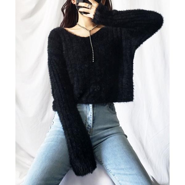 『セール実施中』ZOZO問い合わせ番号:68535158ショップ:me+em select，ミームセレクトブランド:me+em select，ミームセレクト商品名:【 ７color 】ショート丈ワイドリブシャギーニットカテゴリ:トップス&g...