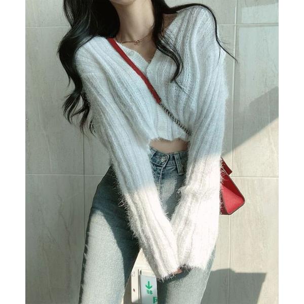 『セール実施中』ZOZO問い合わせ番号:68535209ショップ:me+em select，ミームセレクトブランド:me+em select，ミームセレクト商品名:【 ７color 】ショートシャギーリブニットカーディガンカテゴリ:トップス...