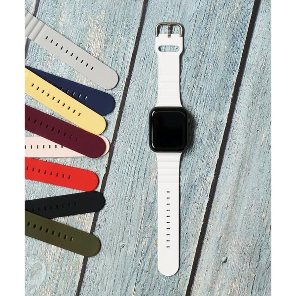 ZOZO問い合わせ番号:68537848ショップ:ADP.，エーディーピードットブランド:ADPOSION，アドポーション商品名:【zandy / ズィー・アンド・ワイ】アップルウォッチバンド ラバーベルト スポーツバンド シルバーバックル...