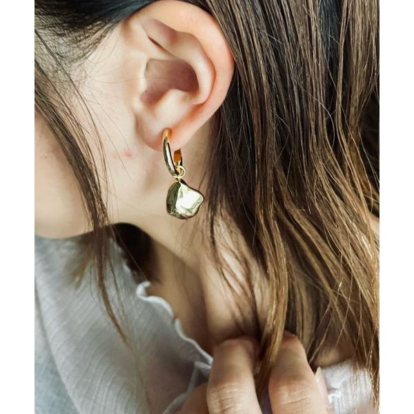 『セール実施中』ZOZO問い合わせ番号:68574187ショップ:TONE，トーンブランド:tone，トーン商品名:【aussi/オッスィー】2way メタル ストーン フープ イヤリング（ニッケルフリー）カテゴリ:アクセサリー>イヤ...