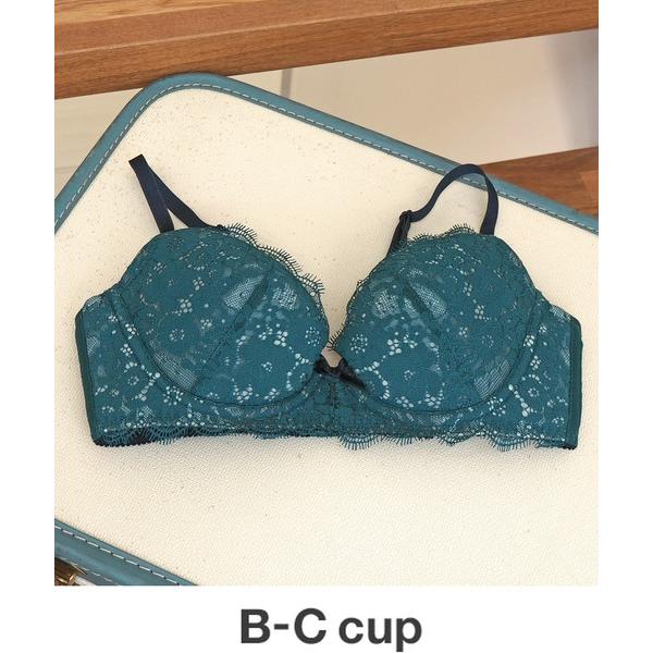 『セール実施中』ZOZO問い合わせ番号:68576524ショップ:AMPHI，アンフィブランド:AMPHI，アンフィ商品名:AMPHI「すっきり着やせブラ。#BRAsh UP」花柄×ラッセルレース　ブラジャー　B-Ccupカテゴリ:アンダー...