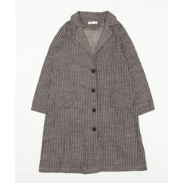 『タイムセール実施中』ZOZO問い合わせ番号:68781736ショップ:STYLEBLOCK，スタイルブロックブランド:STYLEBLOCK，スタイルブロック商品名:ストライプ柄コートカテゴリ:ジャケット/アウター>チェスターコートブ...