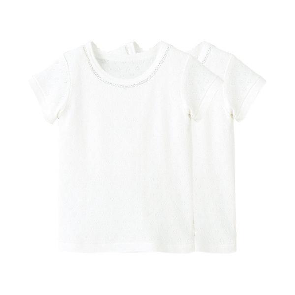 『タイムセール実施中』ZOZO問い合わせ番号:68782648ショップ:Combi mini，コンビミニブランド:combimini，コンビミニ商品名:レース半袖Ｔシャツ２枚組カテゴリ:トップス>Tシャツ/カットソーブランド品番:66...