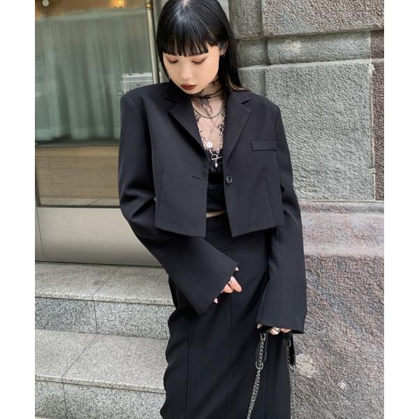 『タイムセール実施中』ZOZO問い合わせ番号:68856877ショップ:LVEU.，ラブユ.ブランド:LVEU.，ラブユ.商品名:【LVEU.】フレアカフスクロップドジャケット / セットアップ対応 ジャケット ショートジャケット ショート...