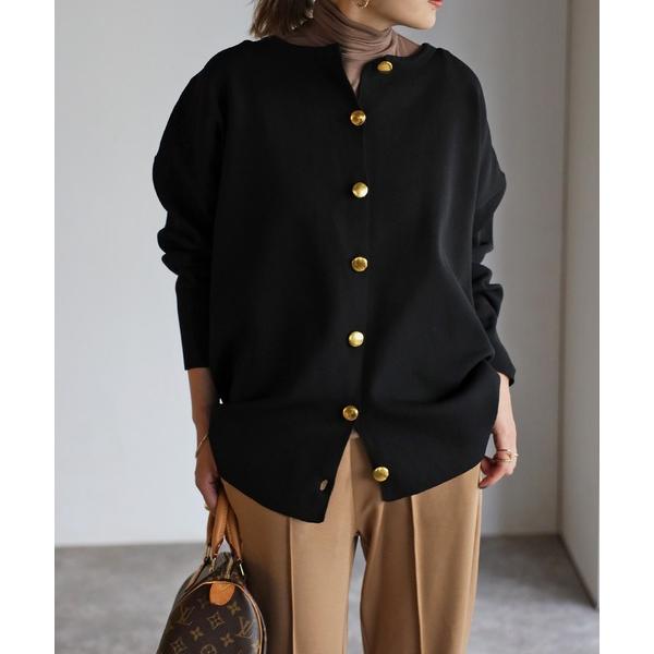 『タイムセール実施中』ZOZO問い合わせ番号:69032680ショップ:Bonjour Sagan，ボンジュールサガンブランド:Bonjour Sagan，ボンジュールサガン商品名:ダイバーニット金釦カーディガンカテゴリ:トップス>カ...