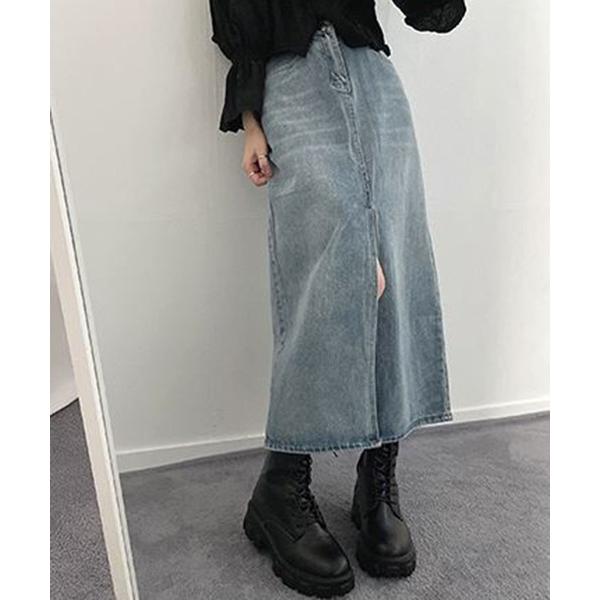 『セール実施中』ZOZO問い合わせ番号:69066052ショップ:me+em select，ミームセレクトブランド:me+em select，ミームセレクト商品名:【 選べる４size／２color 】センタースリットハイウエストウォッシュ...