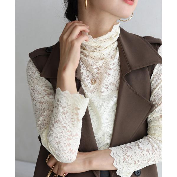 ZOZO問い合わせ番号:69106498ショップ:FRENCH PAVE，フレンチパヴェブランド:CAWAII，カワイイ商品名:抜け感が出せる　レース重ね着シアーインナートップスカテゴリ:トップス>Tシャツ/カットソーブランド品番:w...