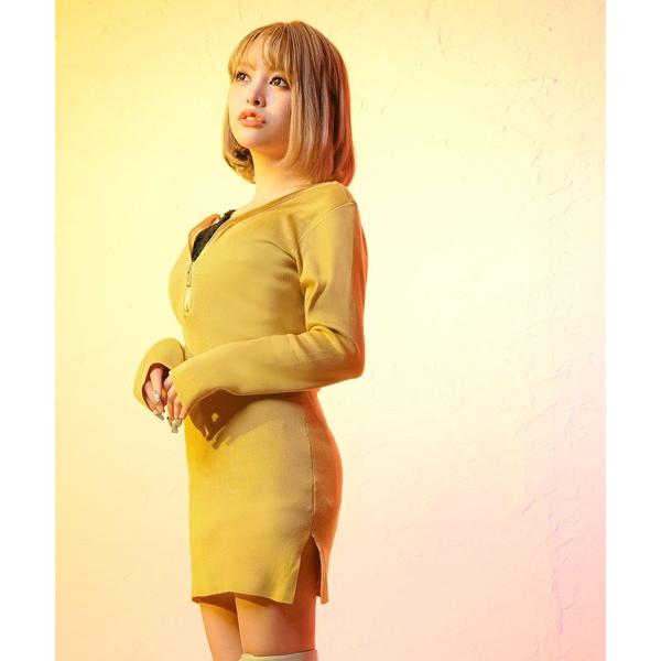 『タイムセール実施中』ZOZO問い合わせ番号:69207432ショップ:夢展望（YUMETENBO），ユメテンボウブランド:Diable baiser，ディアブルベーゼ，夢展望，ユメテンボウ商品名:フロントジップ×バックニットワンピースカテ...