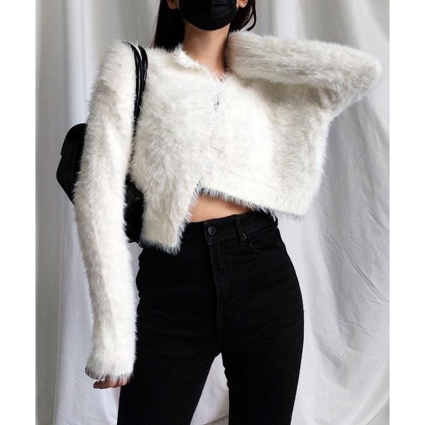 『セール実施中』ZOZO問い合わせ番号:69306771ショップ:me+em select，ミームセレクトブランド:me+em select，ミームセレクト商品名:【 ９color 】アシメショートシャギーニットカーディガンカテゴリ:トップ...