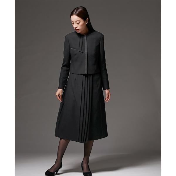ZOZO問い合わせ番号:69337563ショップ:nissen，ニッセンブランド:Callarus Black Formal，カラルスブラックフォーマル商品名:喪服・礼服｜防しわ（イージーケア）｜北陸ジャガード｜プリーツ｜アンサンブル｜＜C...