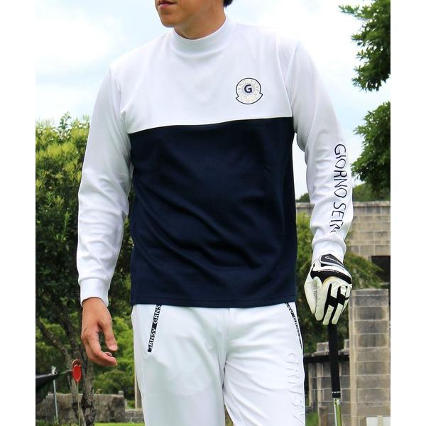 『タイムセール実施中』ZOZO問い合わせ番号:69372797ショップ:TopIsm，トップイズムブランド:GIORNO SEVEN，ジョルノセブン，TopIsm，トップイズム商品名:ゴルフ ロゴプリントモックネックシャツ ゴルフウェア 長...