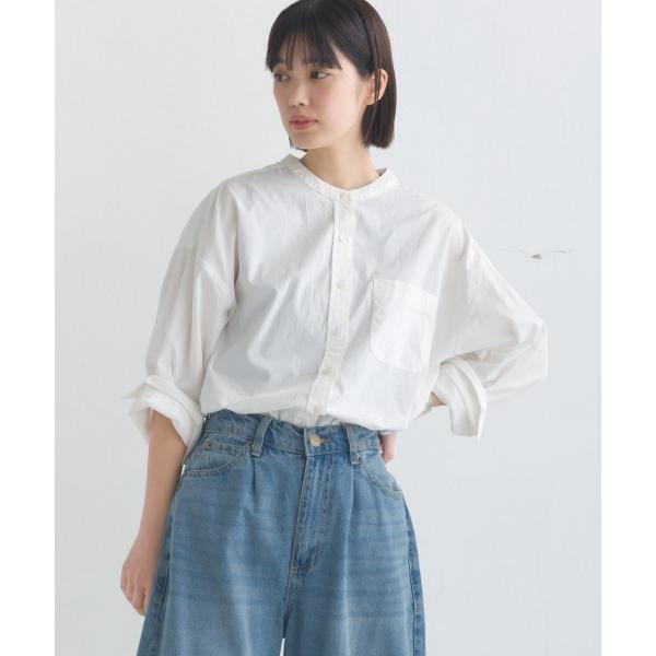 ZOZO問い合わせ番号:69373183ショップ:OMNES，オムネスブランド:OMNES，オムネス商品名:コットンブロードバンドカラー長袖シャツカテゴリ:トップス>シャツ/ブラウスブランド品番:7122-4141素材:綿100%原産...