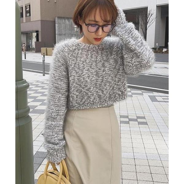『タイムセール実施中』ZOZO問い合わせ番号:69406608ショップ:kobelettuce，コウベレタスブランド:Isn't She?，イズントシー商品名:ふわふわクロップドニットカテゴリ:トップス>ニット/セーターブランド品番:...