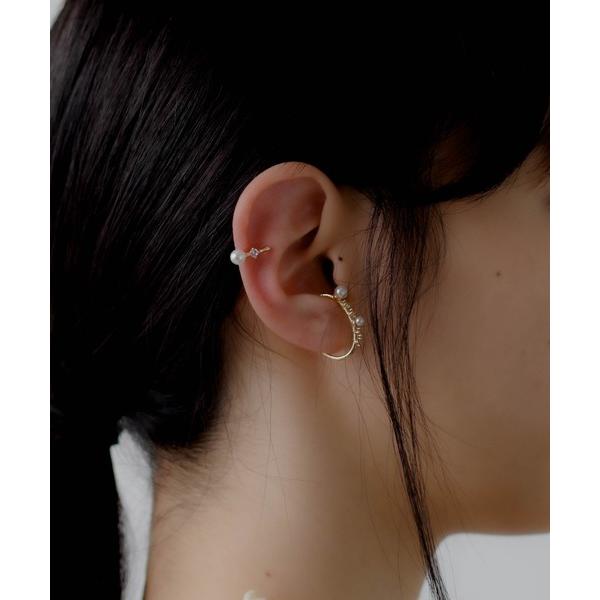 『タイムセール実施中』ZOZO問い合わせ番号:69408195ショップ:Newport，ニューポートブランド:yu-ka，ユーカ，Newport，ニューポート商品名:YU-KA : CZ＆パールイヤーカフカテゴリ:アクセサリー>イヤー...