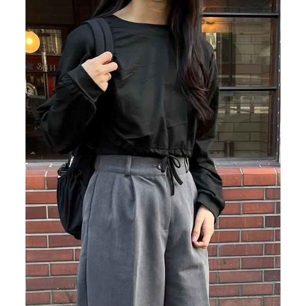 『タイムセール実施中』ZOZO問い合わせ番号:69408474ショップ:wears，ウェアーズブランド:fiere，フィエール商品名:キュッと絞ったクロップド丈ロングTシャツカテゴリ:トップス>Tシャツ/カットソーブランド品番:220...