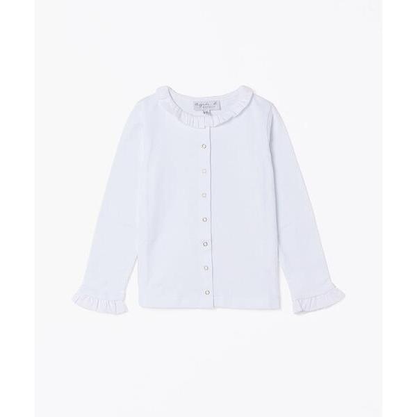 ZOZO問い合わせ番号:69410359ショップ:agnes b.，アニエスベーブランド:agnes b.，アニエスベー商品名:キッズ コットン フリルブラウスカテゴリ:トップス>シャツ/ブラウスブランド品番:F471J000010素...