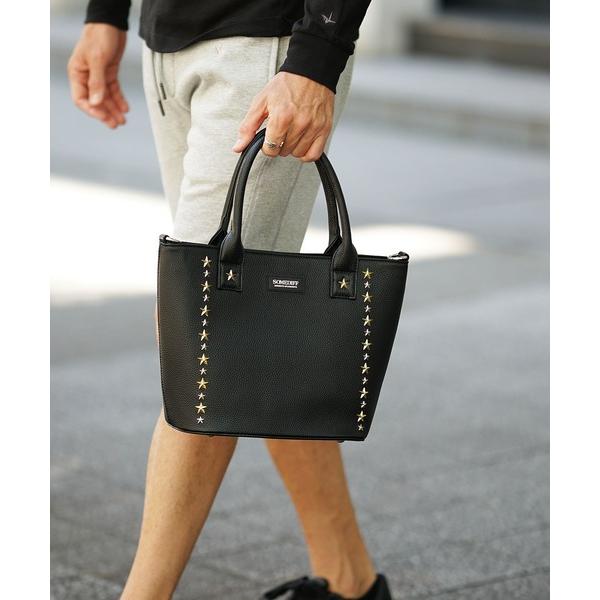 ZOZO問い合わせ番号:69411117ショップ:JOKER，ジョーカーブランド:SOMEDIFF，サムディフ，JOKER，ジョーカー商品名:【SOMEDIFF】スター スタッズ PU レザー ミニトート バッグ メンズカテゴリ:バッグ&g...