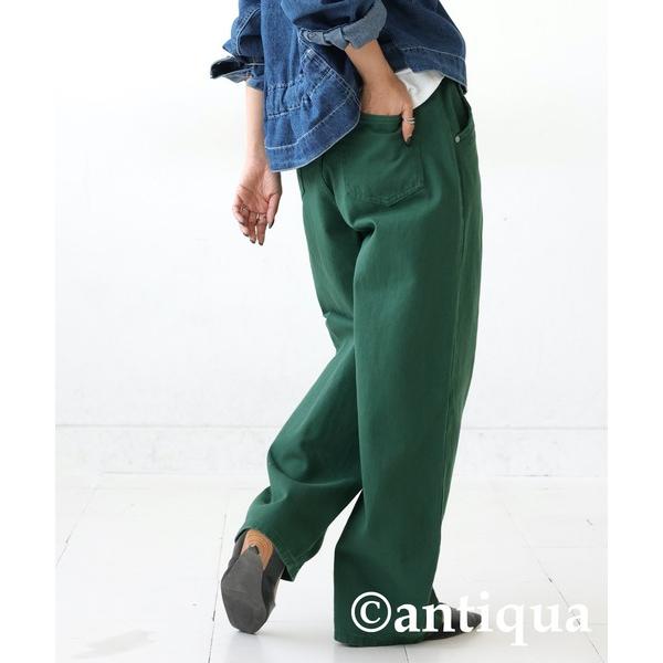 ZOZO問い合わせ番号:69510684ショップ:antiqua，アンティカブランド:antiqua，アンティカ商品名:綿100%ツイル生地ワイドタックパンツカテゴリ:パンツ>その他パンツブランド品番:LA-00018素材:綿100%...