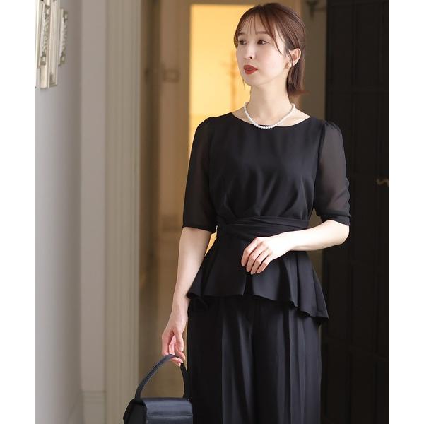 ZOZO問い合わせ番号:69619516ショップ:PourVous，プールヴーブランド:PourVous，プールヴー商品名:セットアップ パーティー パンツドレス 結婚式＆ワイドパンツぺプラム 大きいサイズ フォーマル ロング丈 オケージョ...
