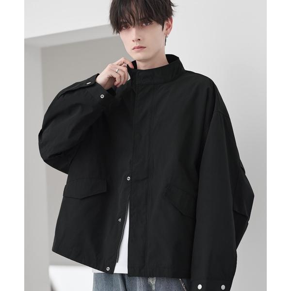 『セール実施中』ZOZO問い合わせ番号:69716072ショップ:ASTRONOMY，アストロノミーブランド:ASTRONOMY，アストロノミー商品名:ビッグシルエットドロップショルダーショートモッズブルゾンM-65　タフタ/合成皮革/デニ...