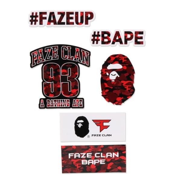 ZOZO問い合わせ番号:69950686ショップ:A BATHING APE，ア ベイシング エイプブランド:A BATHING APE，アベイシングエイプ商品名:BAPE X FAZE CLAN STICKER SET Mカテゴリ:雑貨/...