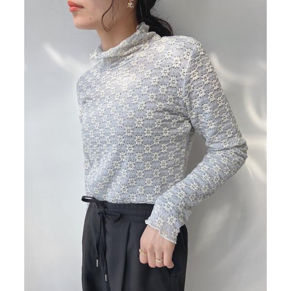 『タイムセール実施中』ZOZO問い合わせ番号:69952724ショップ:AS KNOW AS PLUS，アズノゥアズプラスブランド:AS KNOW AS plus，アズノゥアズプラス商品名:♪お花ぽこぽこ ハイネックプルオーバーカテゴリ:ト...