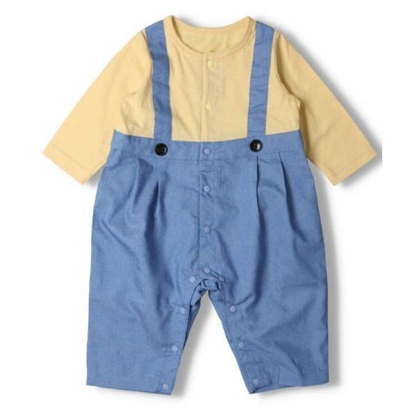 『セール実施中』※このアイテムは返品・交換対象外商品です。ZOZO問い合わせ番号:70093536ショップ:こどもの森e-shop，コドモノモリイーショップブランド:kids zoo，キッズズー商品名:サロペット風Tオール・ロンパースカテゴ...